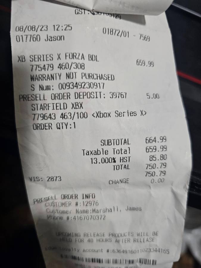 Xbox Series X ,Starfield,Hogwarts Legacy,RDR2,AC1,Forza,Receipt | Looknet