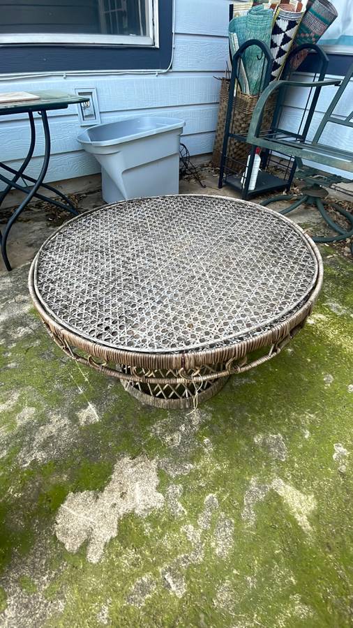 Small Wicker Side Table