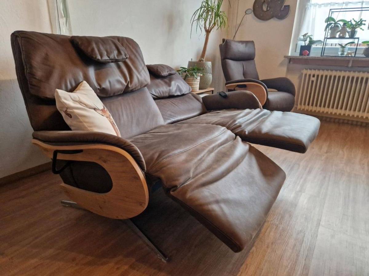 Himolla functional sofa with functional armchair