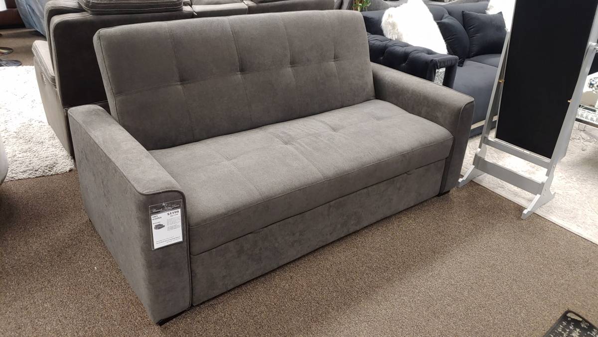SOFA BED SLEEPER CLICK CLACK GRAY FABRIC