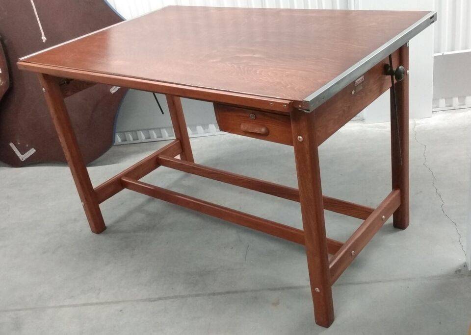 VINTAGE Hamilton Drafting Table Butcher Block Kitchen Island - 1940's