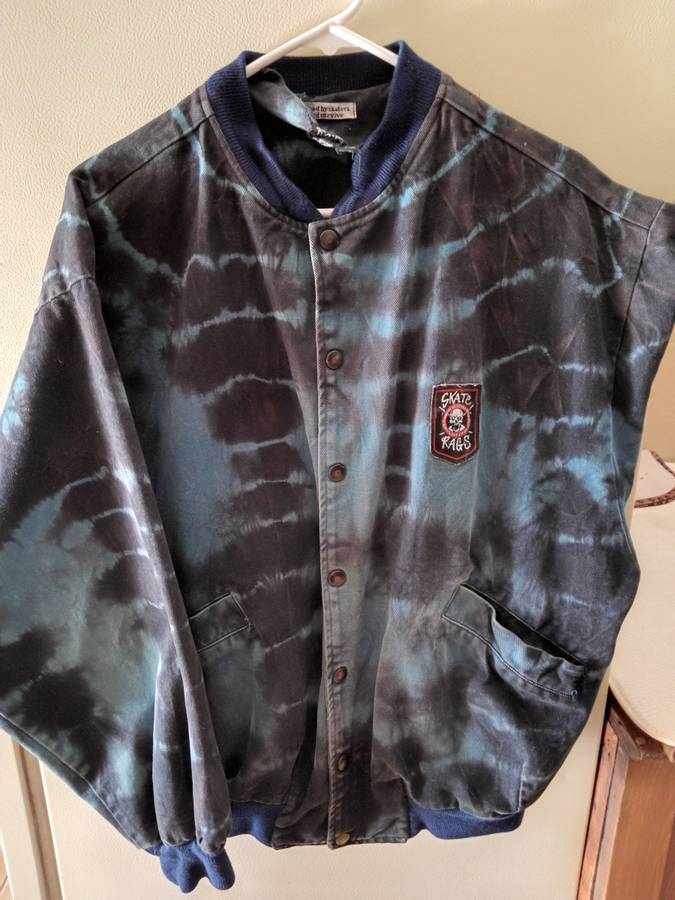 Vintage Out Of Print Rare Skate Rags Tie Dye Skateboard Jacket LRG ...
