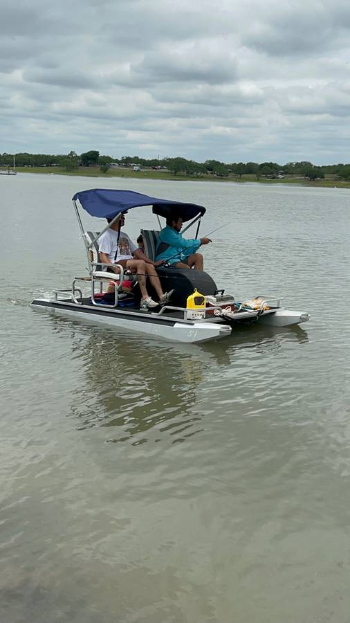 Kennedy Pontoon Compact Paddle Boat and Trailer | Looknet
