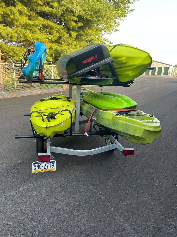 2 Tier Trailblazer Kayak trailer and 5 Kayaks | Looknet
